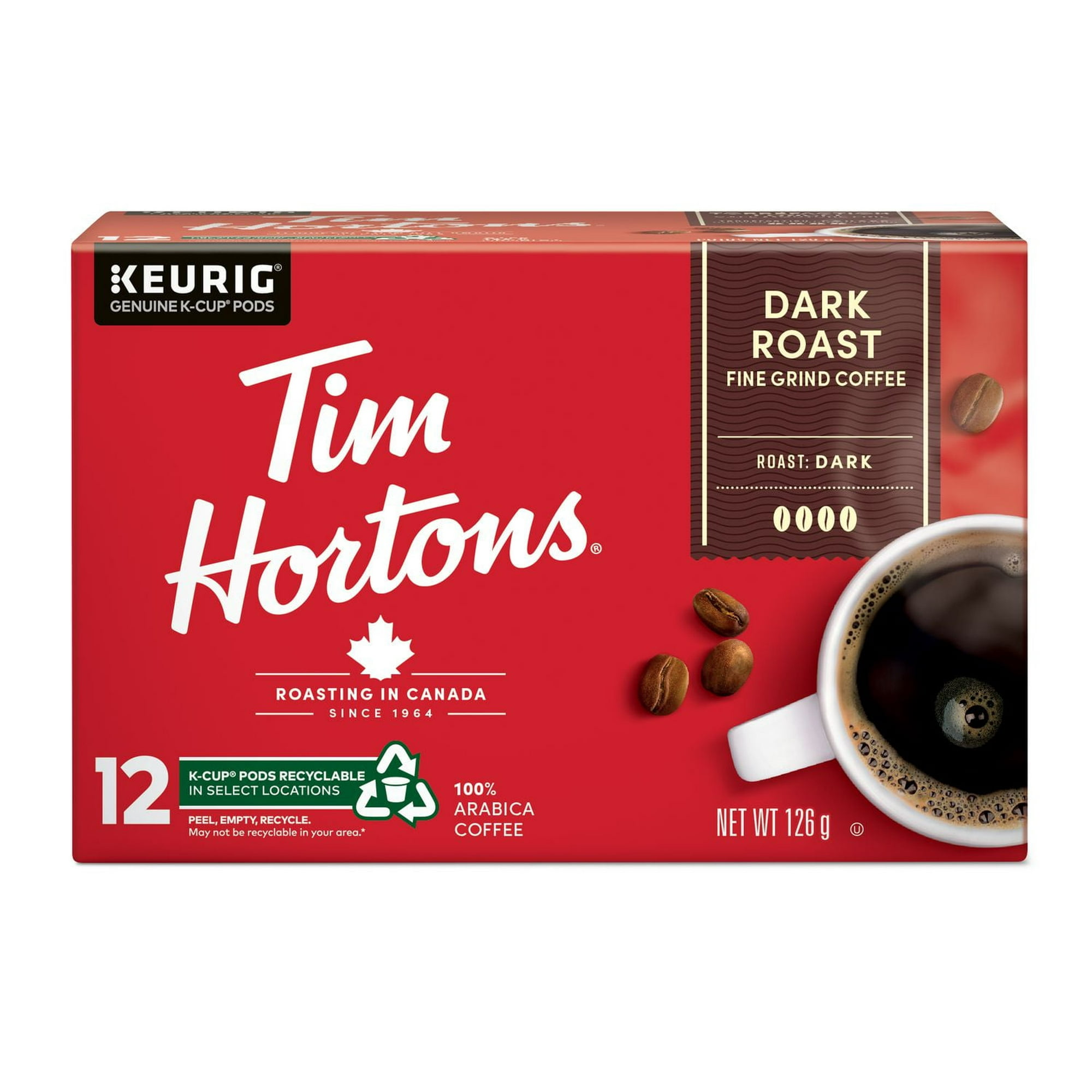 Click here for Tim Hortons Dark Roast Coffee 126 G prices