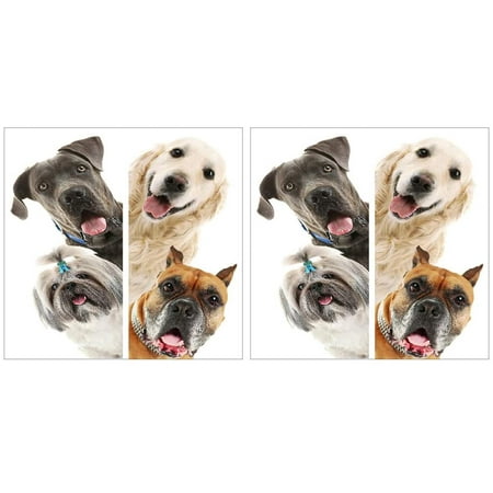 2pcs 3D Dog Stickers Stickers for Wall Fridge Toilet Living Room ...