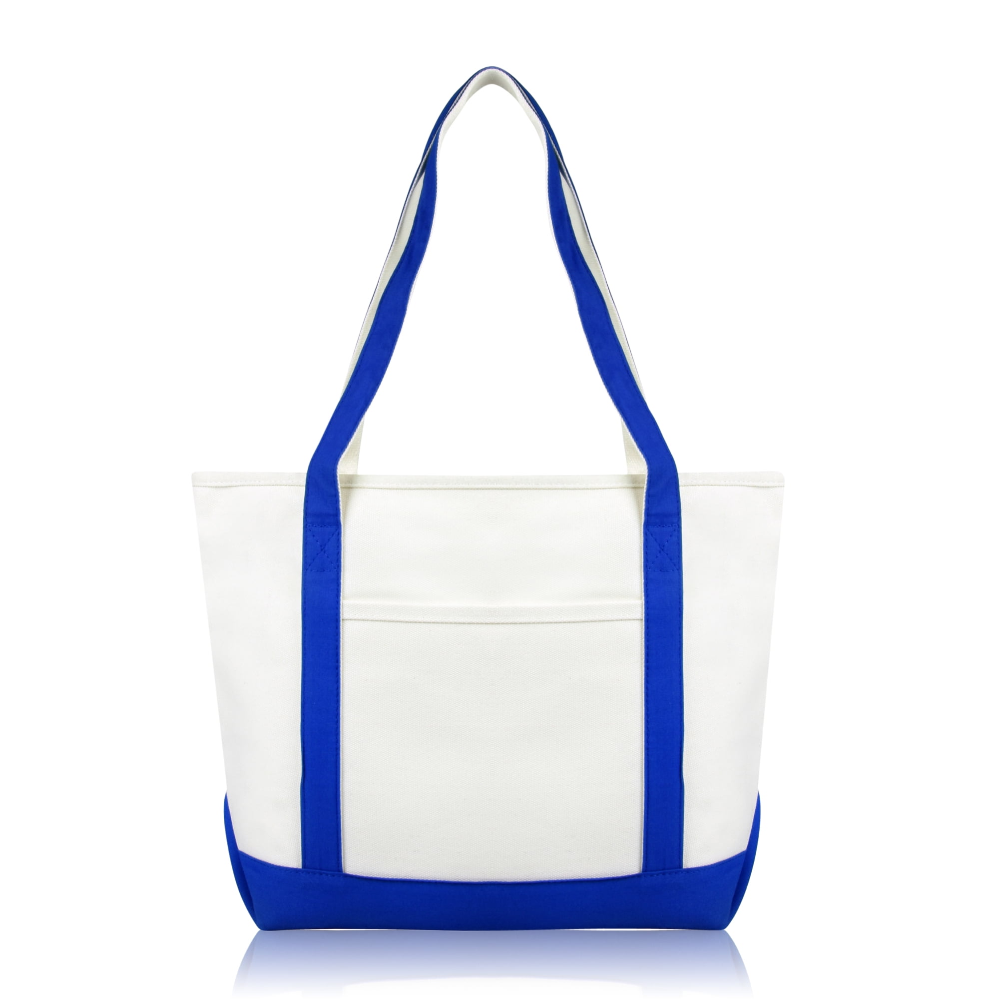 DALIX Daily Shoulder Tote Bag Premium Cotton in Royal Blue - Walmart.com