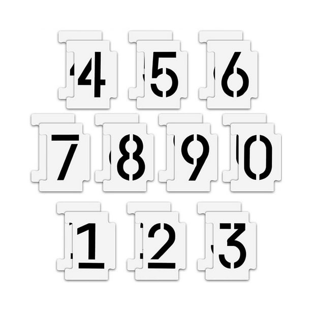 Transemion Number Stencil Kit to Use Craft Home Letters Templates ...