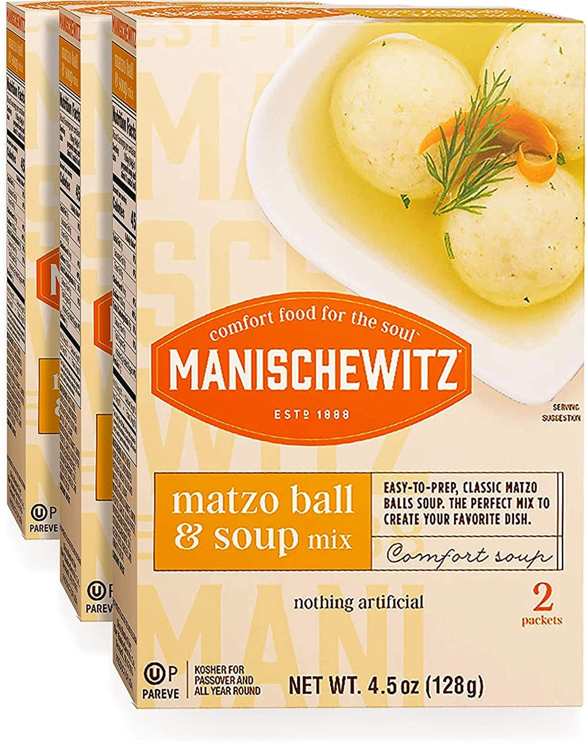 Manischewitz Matzo Ball and Soup Mix, 4.5 oz Pack of 3 - Walmart.com