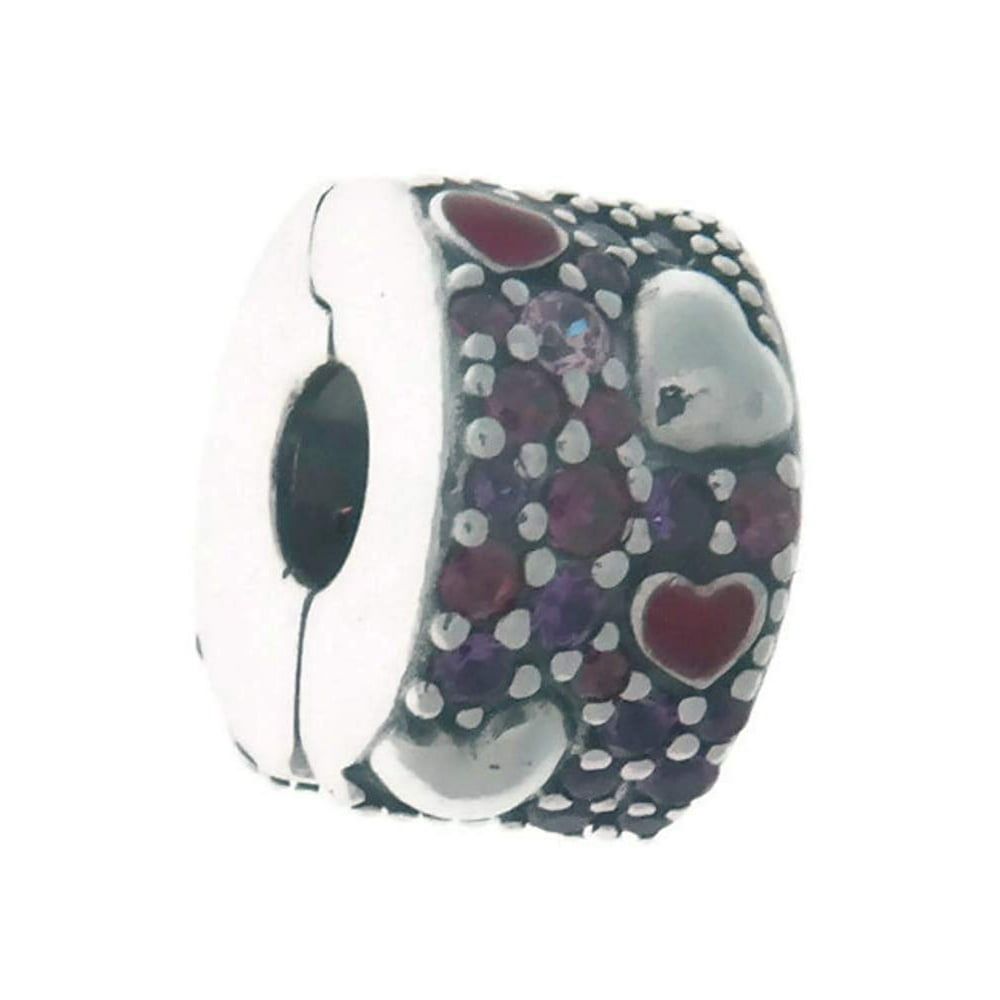 PANDORA - PANDORA Asymmetric Hearts of Love Clip Charm 925 - Walmart ...