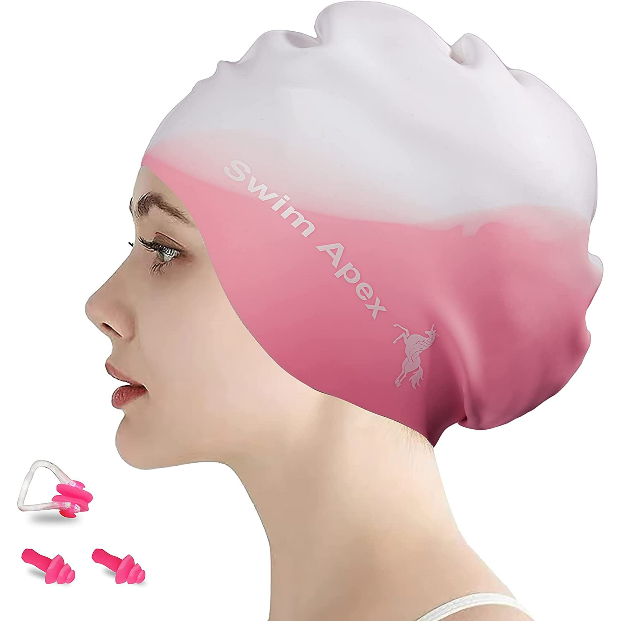 Click here for Oruyrop Swim Apex Swim Caps For Long Hair With Nos... prices