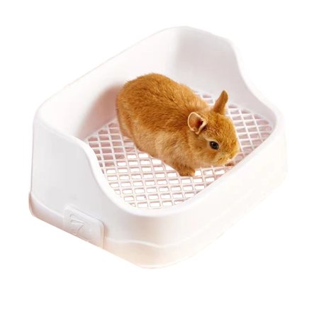 Guinea Pig Litter Pan Plastic Small Animals Round Corner Tray Toilet ...