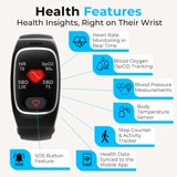 Seculife Smartband: Medical Alert Bracelet with GPS Tracker, Fall ...
