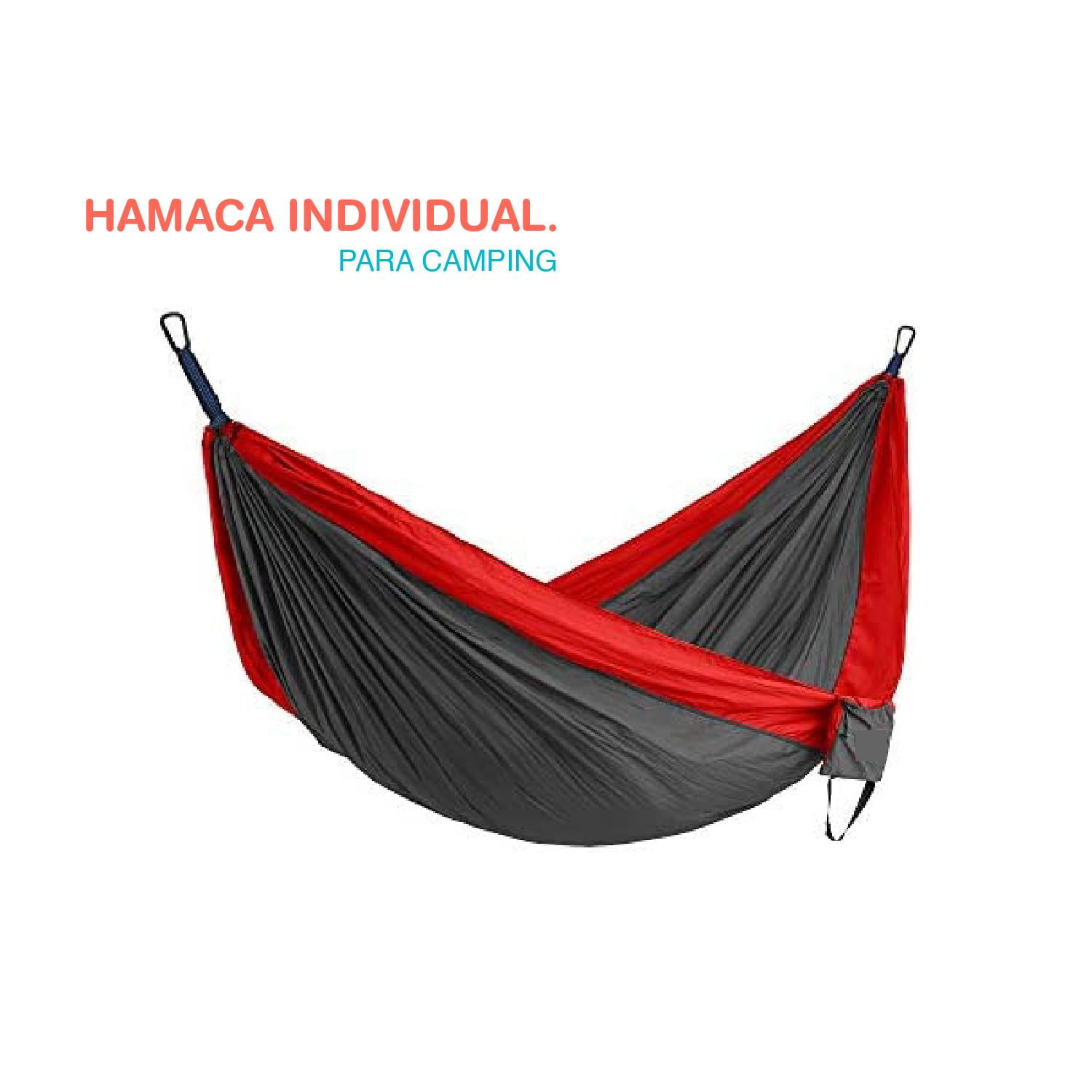 Hamaca Individual Para Camping Ligera Portatil Nylon Fresca gris 6.49 ...