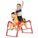 Rockin' Rider Maverick Plush Spring Horse Riding Toy with Saddle and ...
