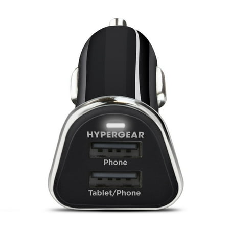 Hypergear - Car power adapter - 3.4 A - 2 output connectors (USB ...