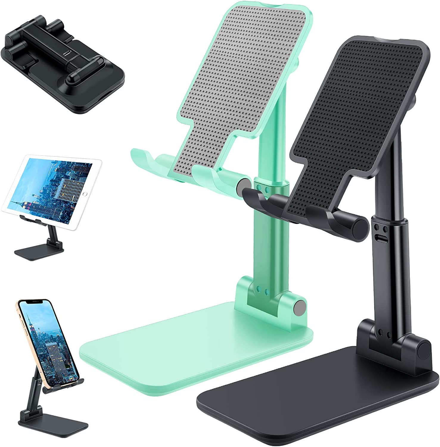 2Pack Cell Phone Stand For Desk, Portable Foldable Cell Phone Holder ...