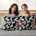 Black White Art Throw Pillow Covers 18 x 18 Inch Pillow Covers Set of 4 ...