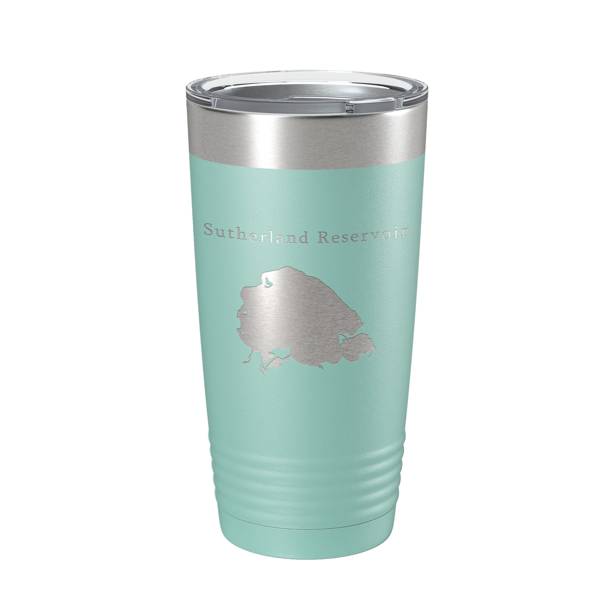 Sutherland Reservoir Tumbler Lake Map Travel Mug Insulated Laser ...