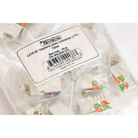 Cat6 Keystone UTP 90 Degree White | Walmart Canada