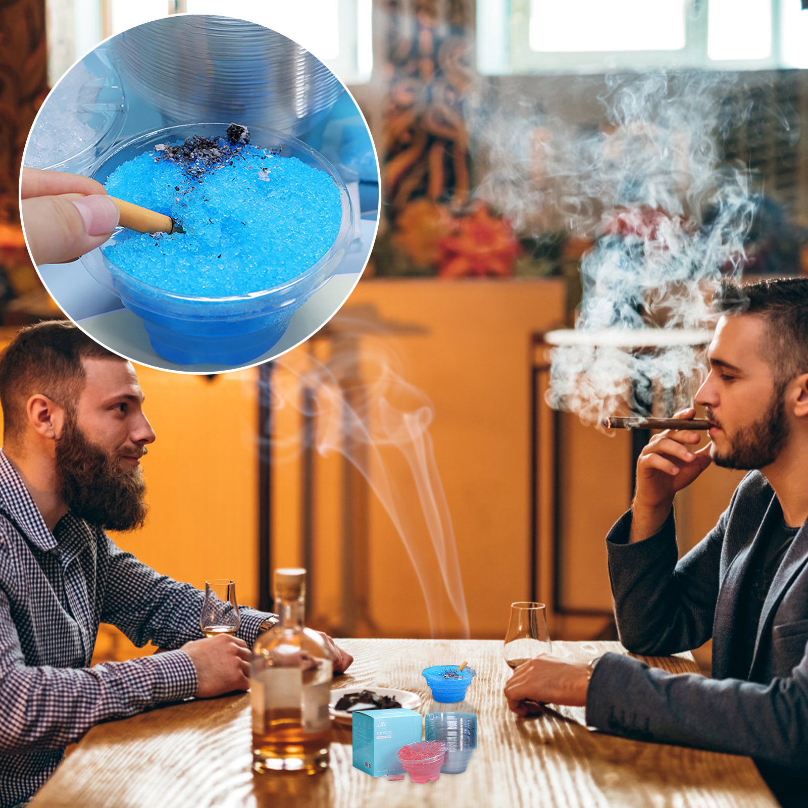 Disposable Ashtray With Ash Suction Paste Reduce Ash Quickly Disposable Ashtray With Ash Suction Paste Reduce Ash Quickly
