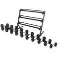 BalanceFrom 550 LB Dumbbell Set with 3-Tier Rack, Pair of 5-50 LBs ...