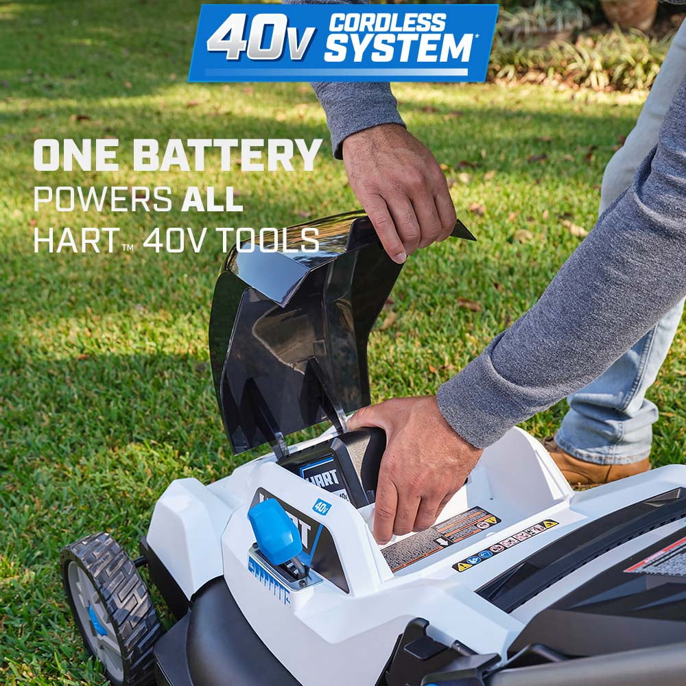 Buy HART 40-Volt Cordless 20-Inch Push Mower (1) 6.0 Ah Lithium Ion ...