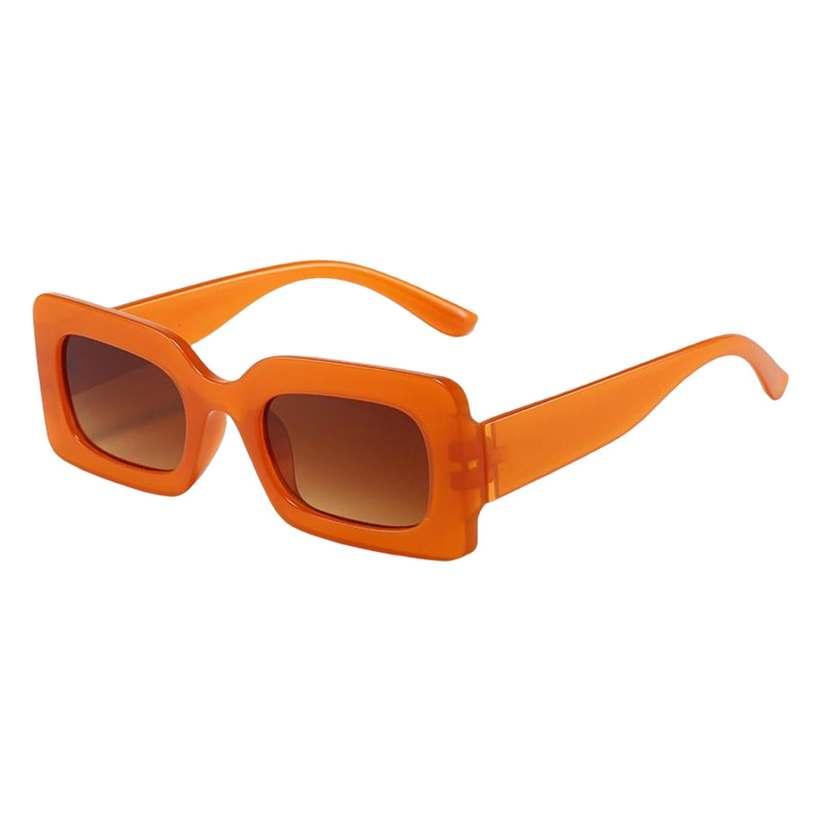 Milaget 4xDriving Glasses Traveling Travel Summer Rectangle Sunglasses for Women Men Orange