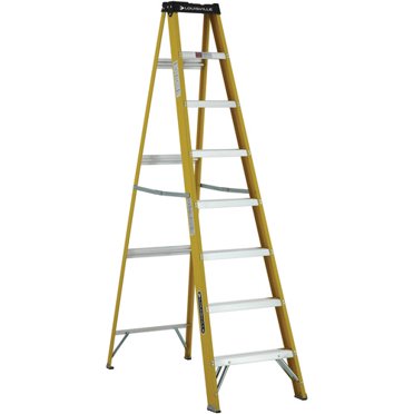 Louisville Ladder 10 Foot Fiberglass Step Ladder, 14 Foot Reach, 300 ...