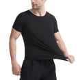 Fwqbns Men's Sauna Fitness Short Sleeve Sweat Body Shaping Sports Gym ...