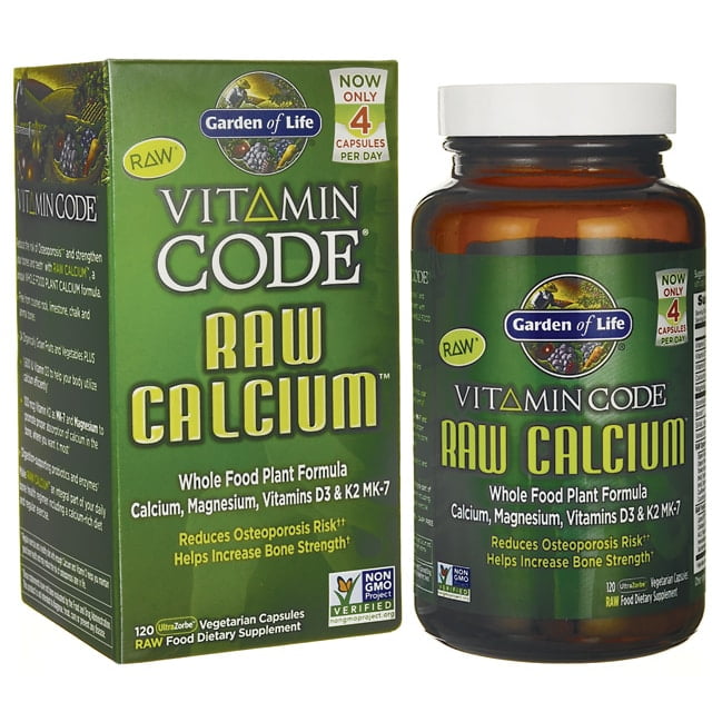 Garden of Life Vitamin Code Raw Calcium 120 Capsules - Walmart.com
