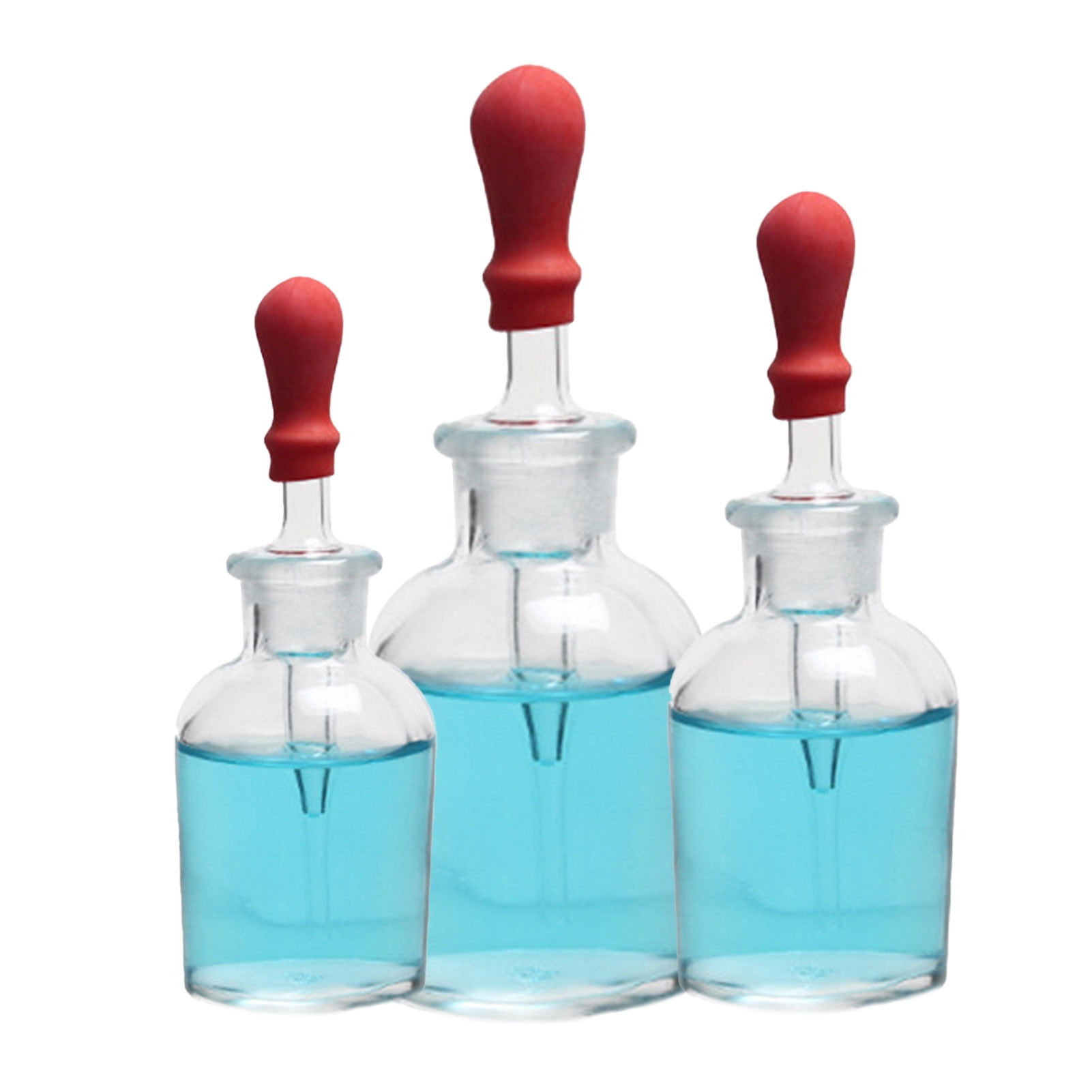 30/60/125ml Transparent Rubber Head Laboratory Dropper Bottle Glass ...