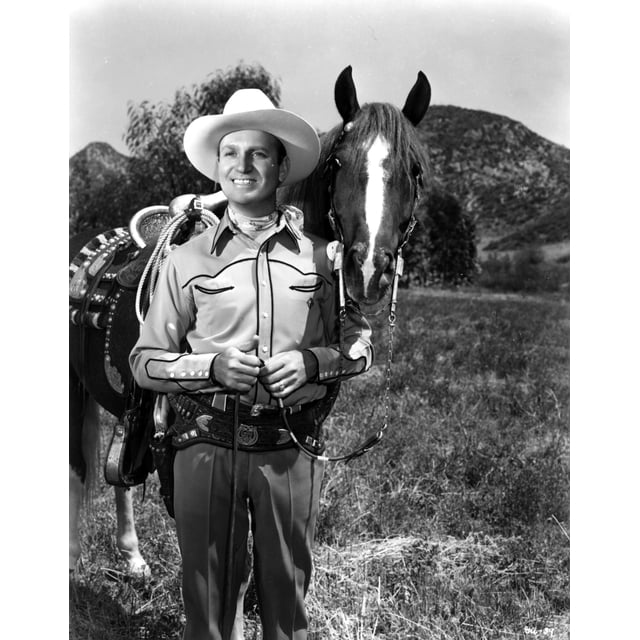 Gene Autry with a cowboy hat and horse Photo Print (8 x 10) - Walmart.ca
