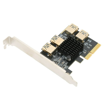 PCI-E Expansion Card, Direct Power Supply PCI-E X4 1 To 4 PCI-E Riser ...