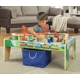 Brio 50-Piece Wooden Train Set with Activity Table and Storage for Kids ...