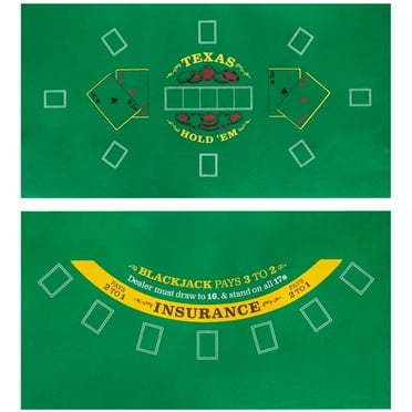 Brybelly Blackjack & Craps Green Casino Gaming Table Felt Layout, 36" x ...