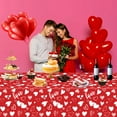 4 Pack Valentine's Day Tablecloth Valentine's Day Love Heart Table ...