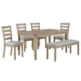 Duhome Dining Table Kitchen Table with Beautiful Wooden Grain Pattern ...