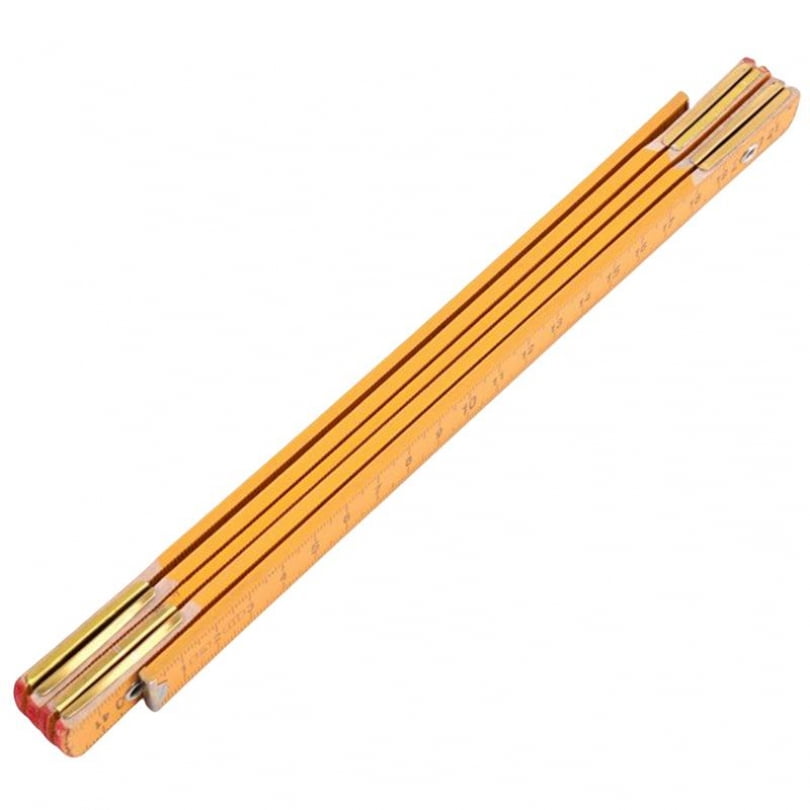 1m Yellow Folding Wooden Ruler for Drawing Teaching / Carpenters with ...