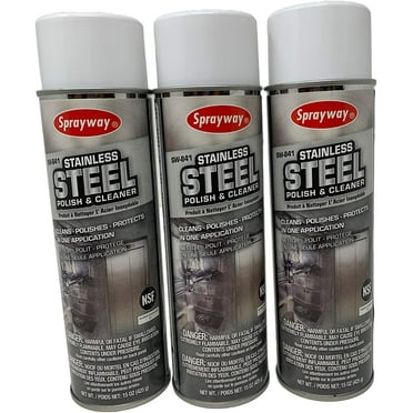 Sprayway SW841 Aerosol Stainless Steel Polish & Cleaner, 15 oz 15 oz can, Pack of 2 - Walmart.com