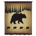 Black Bear Sheer Curtains 72 Inch Length, Light Filtering Voile Curtain ...