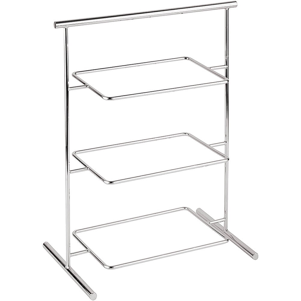 APS Three-tier Display Stand for Rectangular Trays / Plates, Chrome ...