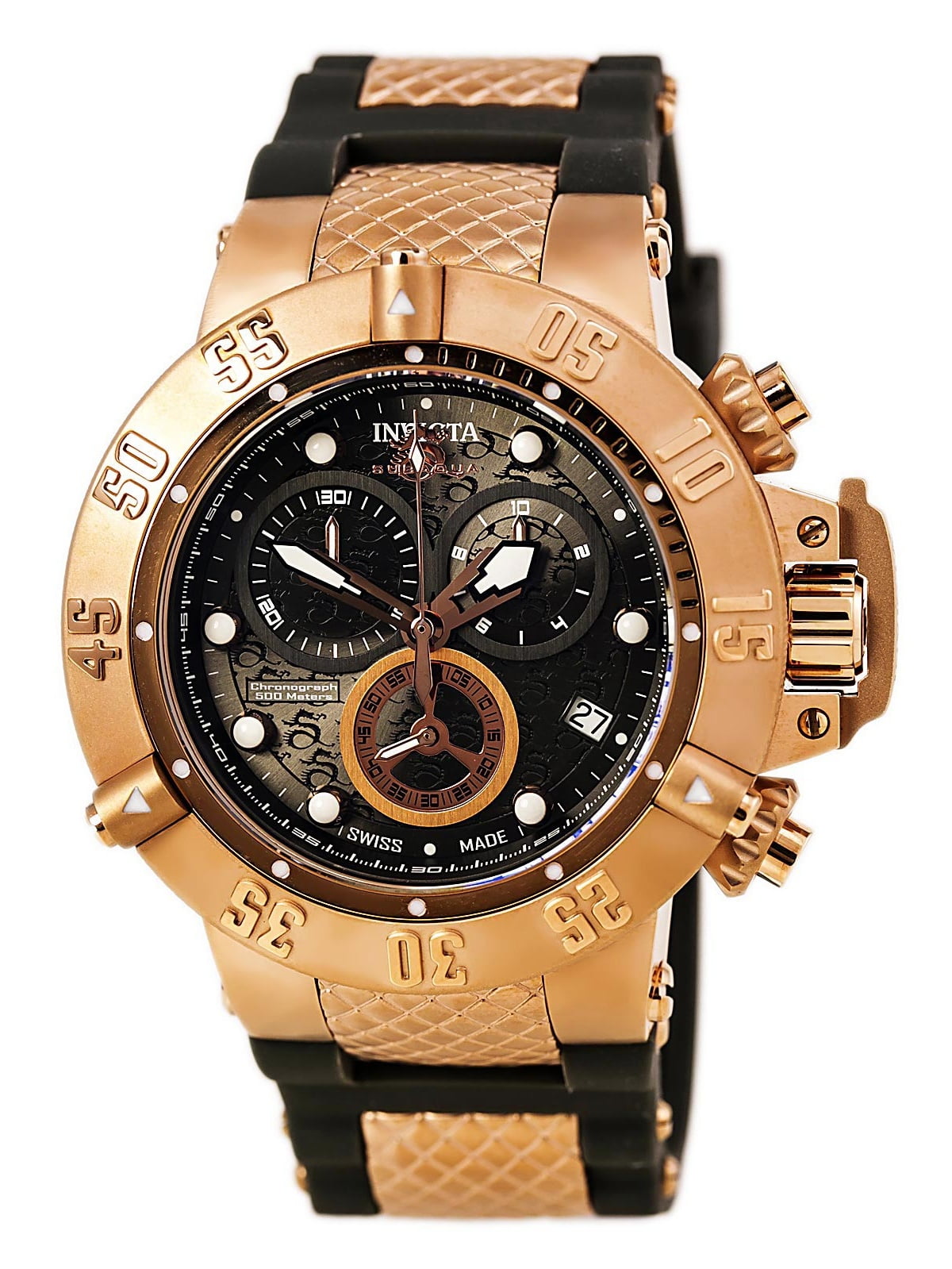Invicta Men's 15805 Subaqua Noma III Gunmetal Dial Rose Gold Steel ...
