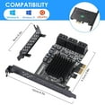 YBBOTT 8 Ports SATA 3.0 Controller Expansion Card with 8 SATA Cable ...