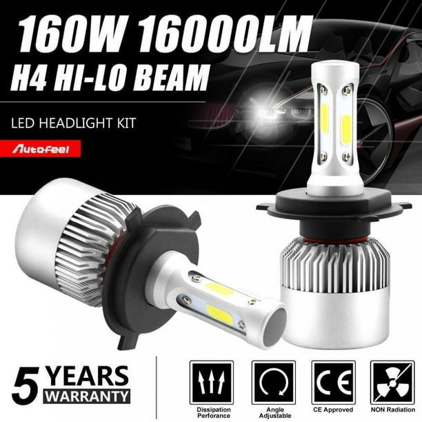Car LED H4 9003 HB2 Hi/Lo Dual Bulb Fog Driving Headlight Kit 160W ...