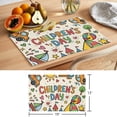 Beige Children's Day Placemats Set of 8 Car Tree Stars Modern Abstract ...