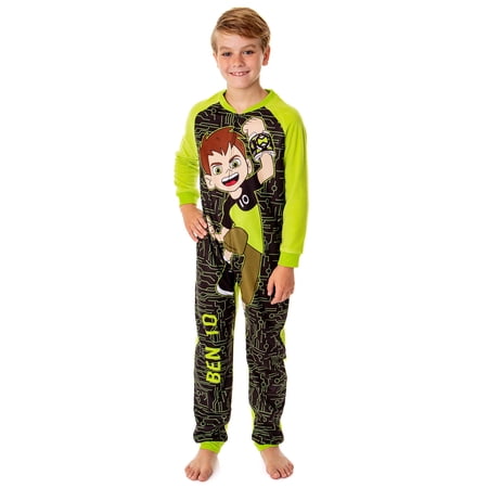 Ben 10 Boys' Cartoon Omnitrix Character Union Suit Footless Sleep ...