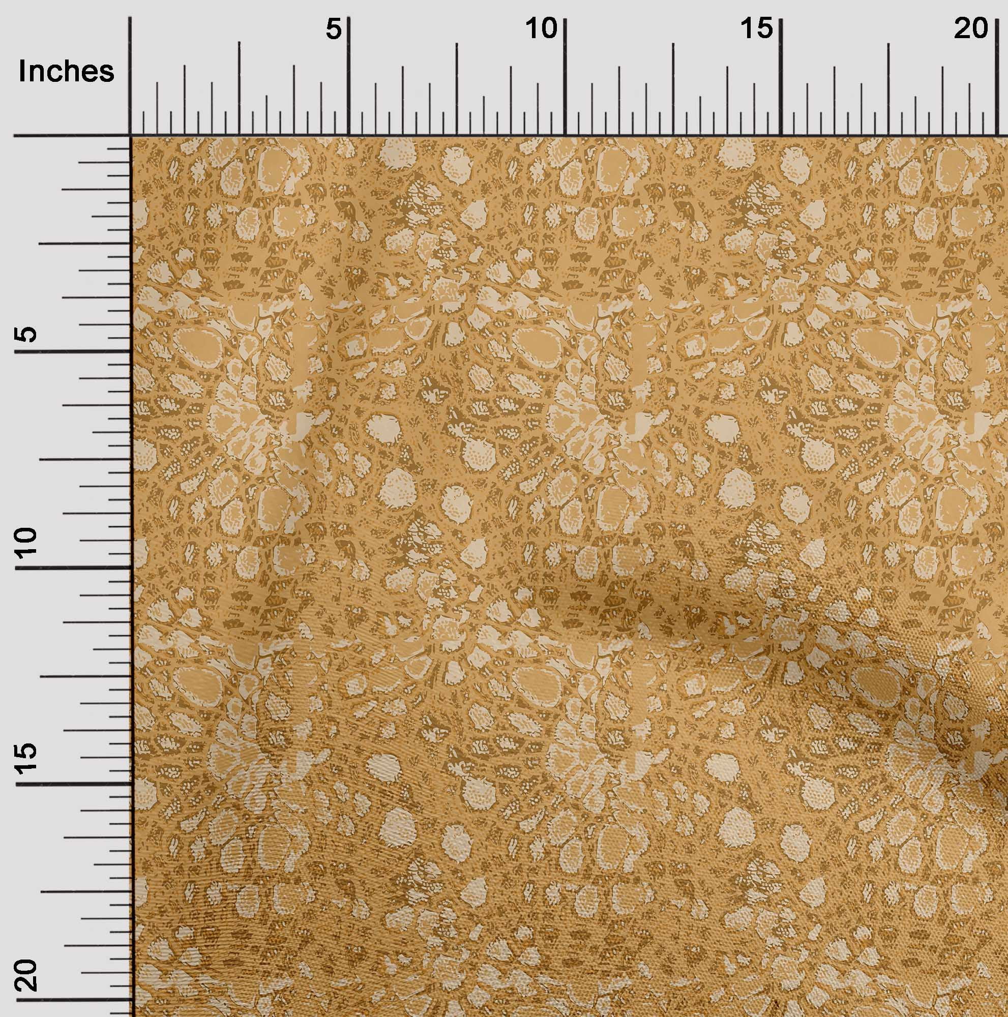 oneOone Viscose Chiffon Yellow Fabric Animal Skin Quilting Supplies ...