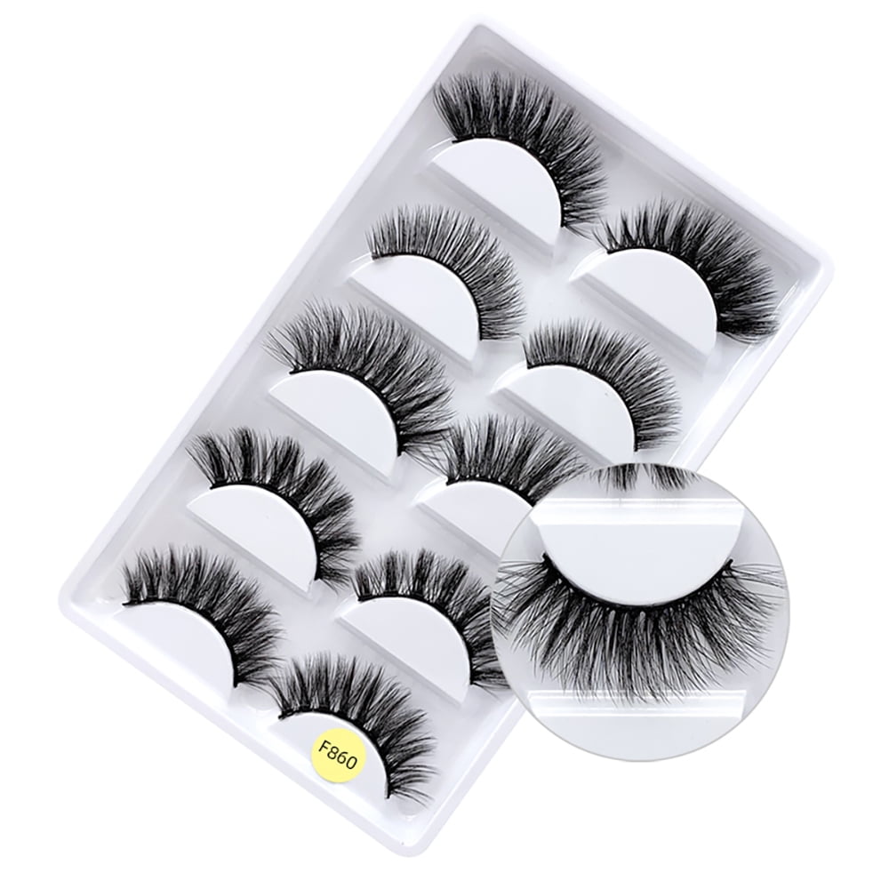 ZIYIMEI Faux Mink Lashes Handmade 3D Effect Multi-Layer Eyelashes ...