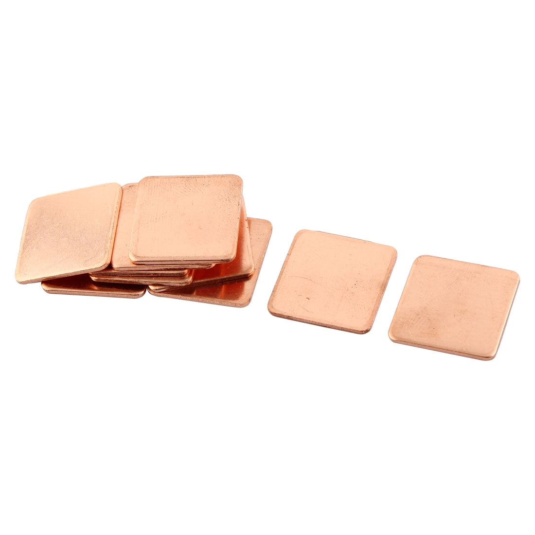 20mm x 20mm x 1.2mm Copper Square Thermal Pad Shim 10 PCS for PC Laptop ...