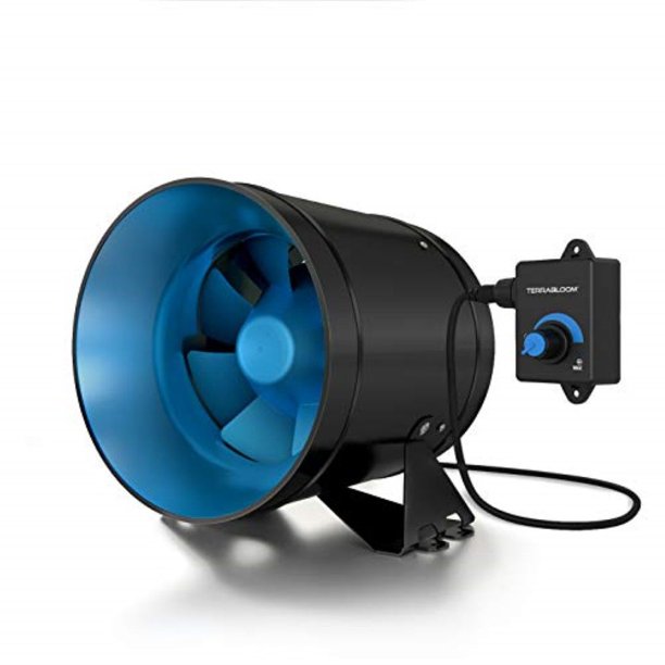 TerraBloom ECMF-150, Quiet 6" Inline Duct Fan with 0-100% Variable ...