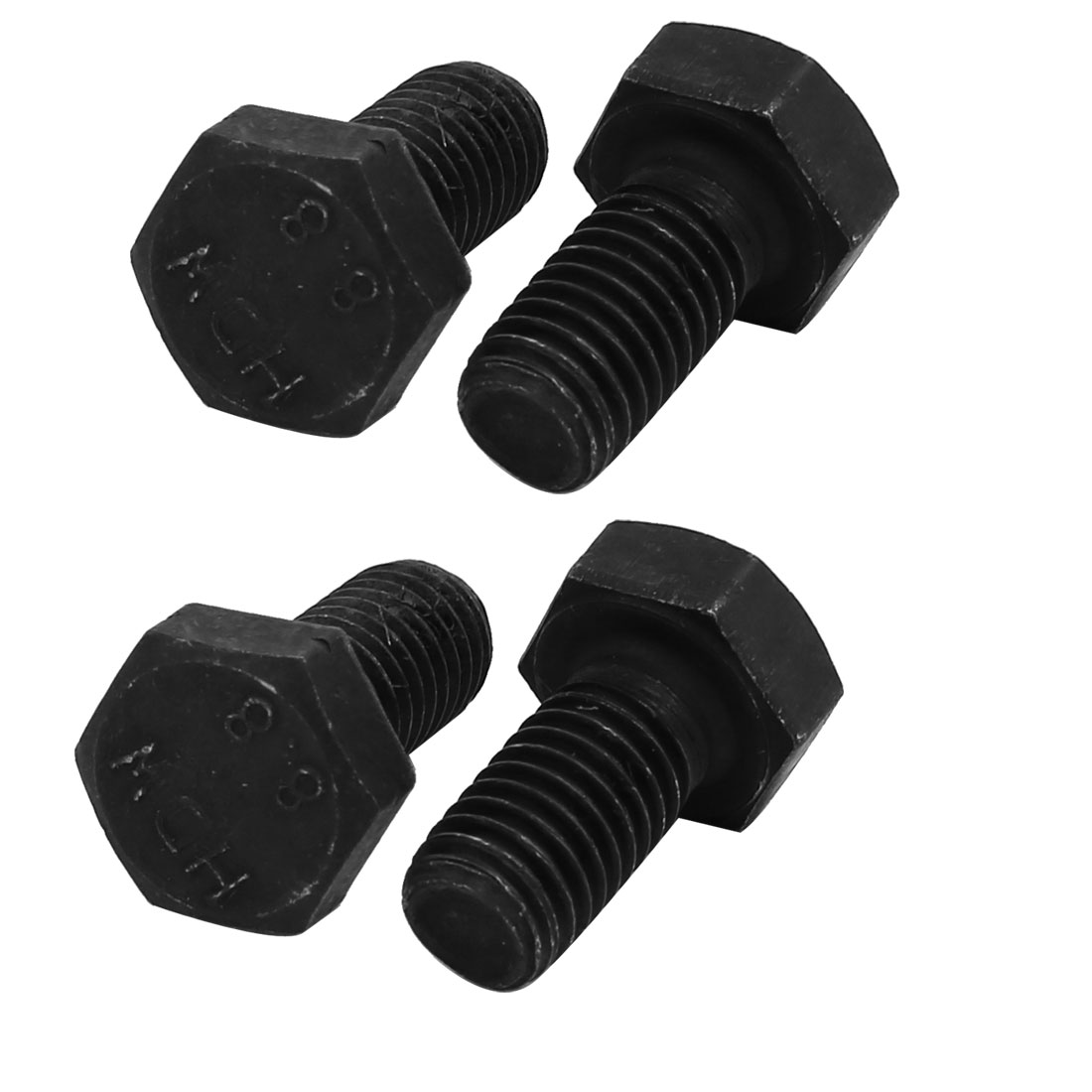 8.8 Grade M8x16mm Full Threaded Left Hand Thread Hex Head Bolt 4pcs ...