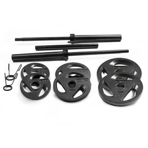 Free Shipping! Athletic Works 100LB Black Cast Iron Weight Plate Set ...
