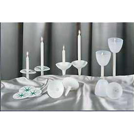 Candle-Candlelight Service Set Reusable Plastic Reusable Holders (Pack ...