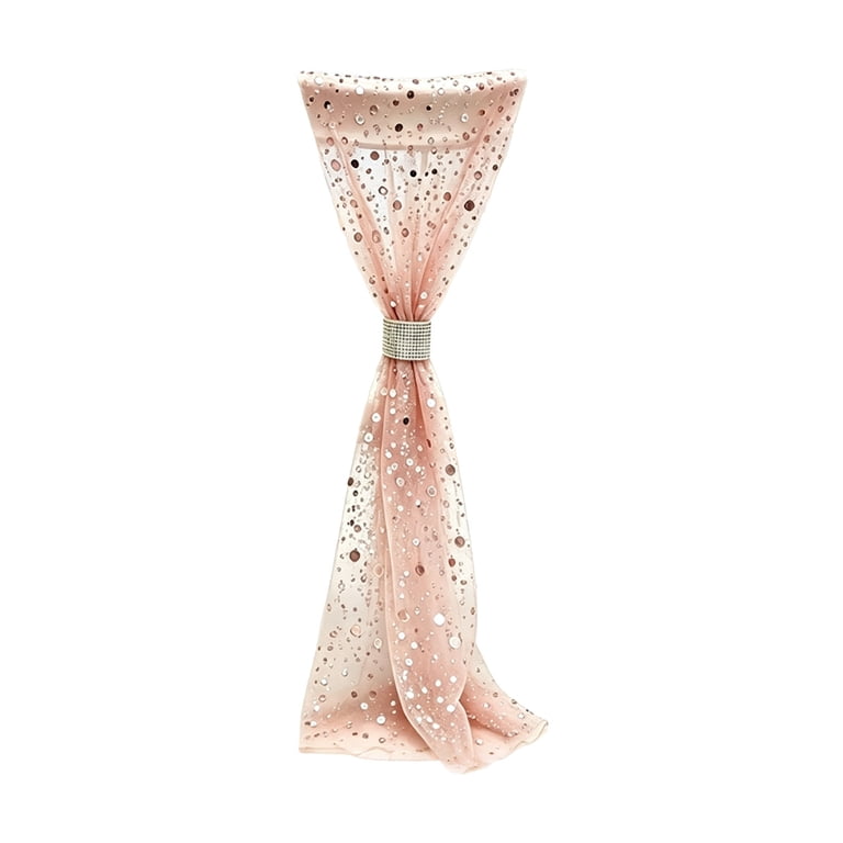 Chair Back Sash in Gradient Voile, Sheer Chair Drape with Sequin Detail ...