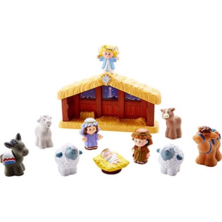 Fisher-Price Little People Nativity Playset, Toy Stable with Baby Jesus ...