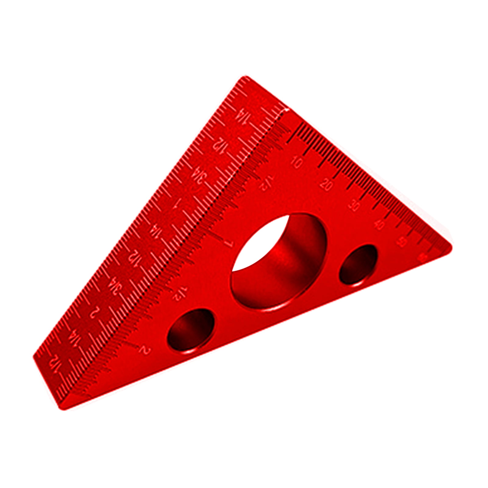 45 Degree Aluminum Alloy Angle Ruler Inch Metric Triangle Ruler ...