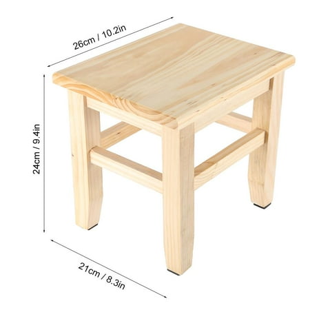 Cergrey Multipurpose Solid Wood Square Stool Household Kids Low Height ...